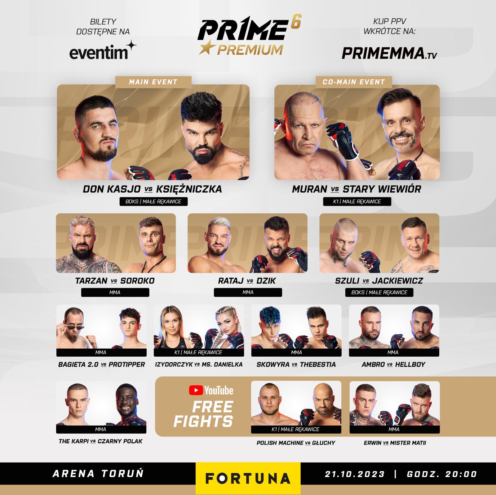 Prime MMA 6 kursy, typy i zakłady na galę (21.10.2023)